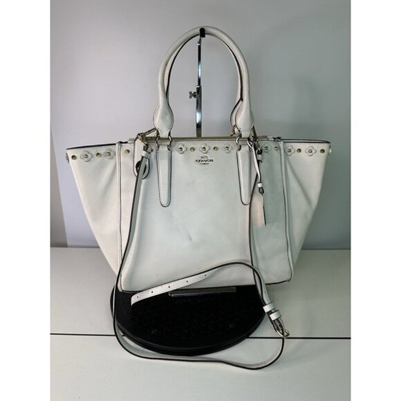 Coach | Bags | Coach 3740 Crosby Carryall Satchel Flower Rivet Leather ...